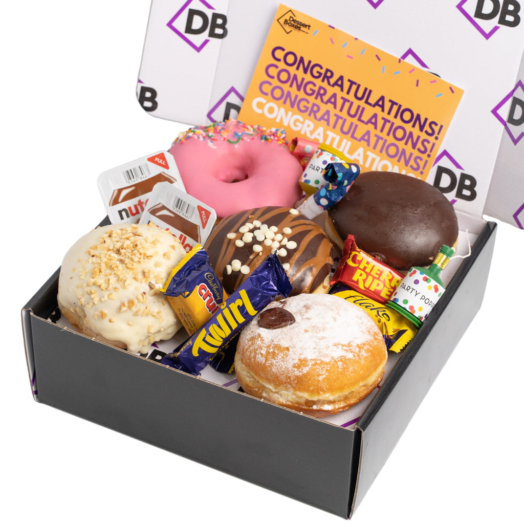 Congratulations Donut 5 Pack + Free Card – Dessert Boxes