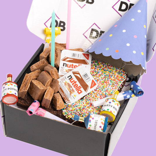 Brownie Party Box + Happy Birthday Card – Dessert Boxes